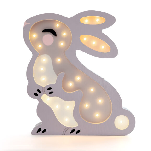 Rabbit Light Grey Lamp - Bubbleeboo