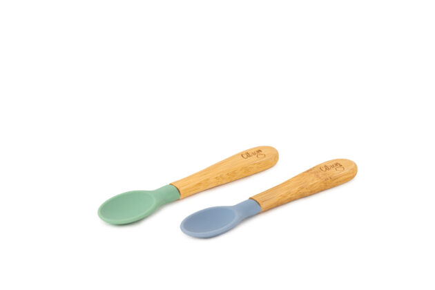 Organic Bamboo Spoons Set of 2 - Bubbleeboo