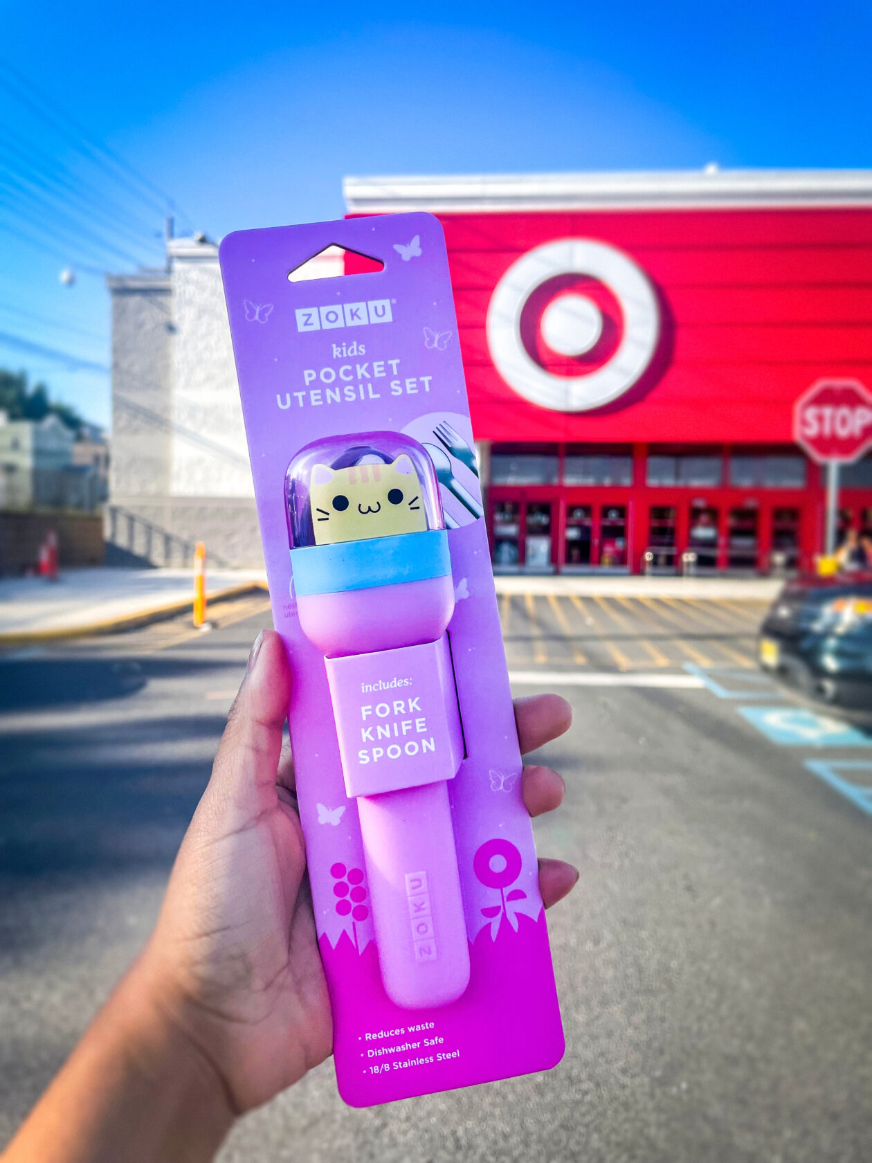 Pocket Utensil Set Kitty - Bubbleeboo