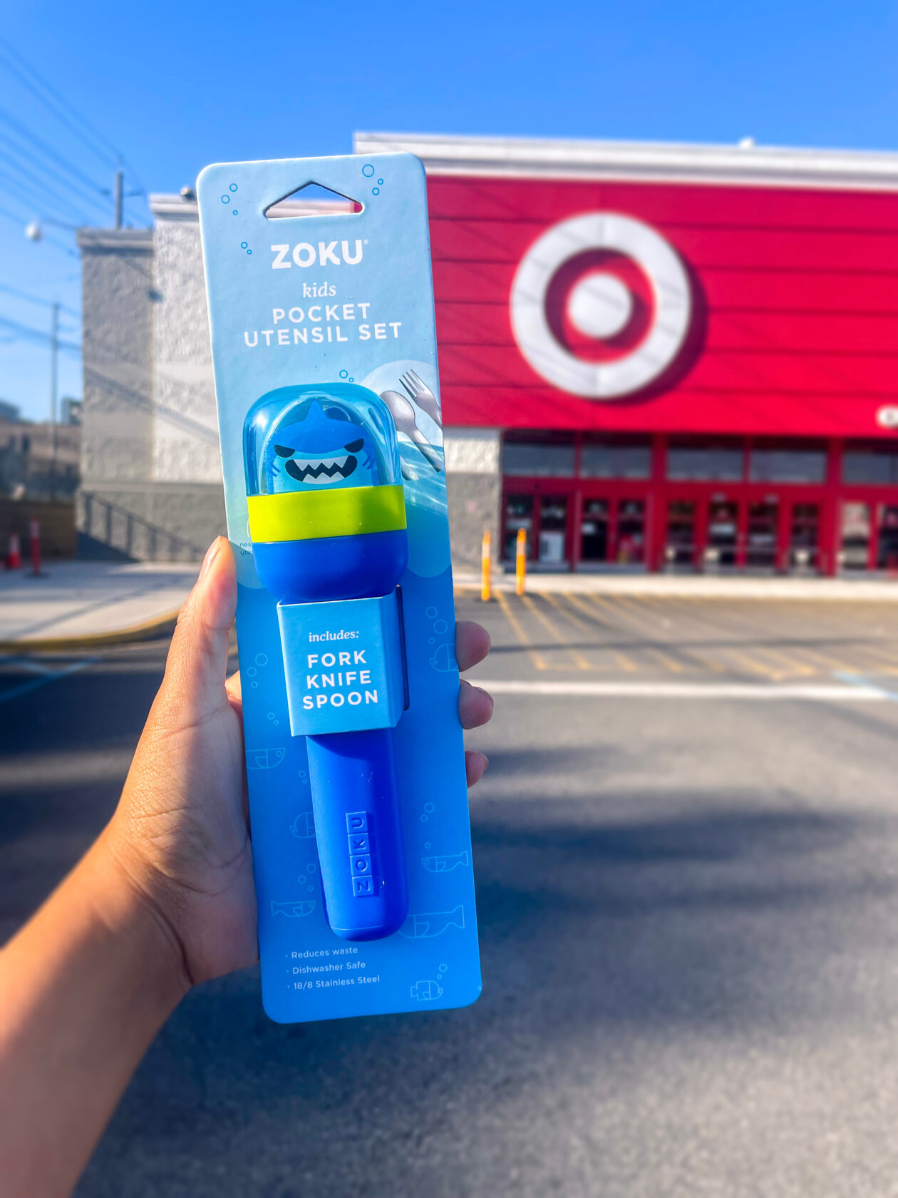 Pocket Utensil Set Shark - Bubbleeboo