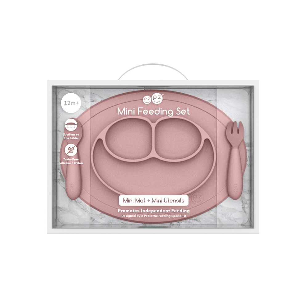 Mini Feeding Set - Blush - Bubbleeboo