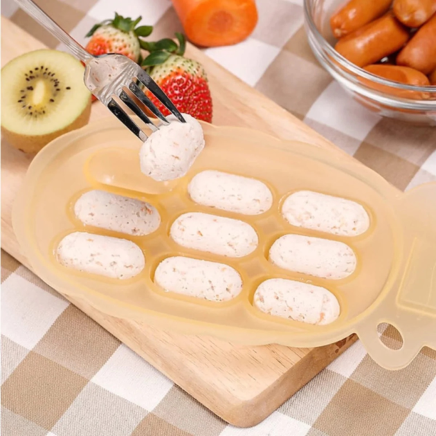 Silicone Pineapple Nibble Tray - Banana - Bubbleeboo