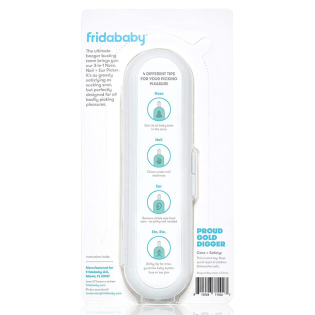 FridaBaby 3-in-1 Nose, Nail + Ear Picker- ESSENTIAL BOOGER PICKER TOOL ...