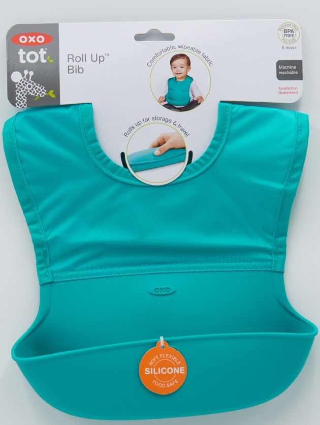 OXO TOT ROLL-UP BIB - TEAL - Bubbleeboo