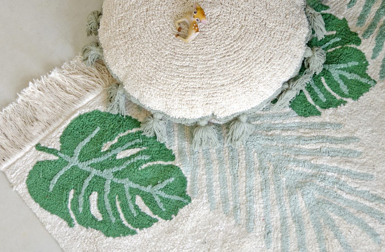 Tropical Green Rug - Bubbleeboo