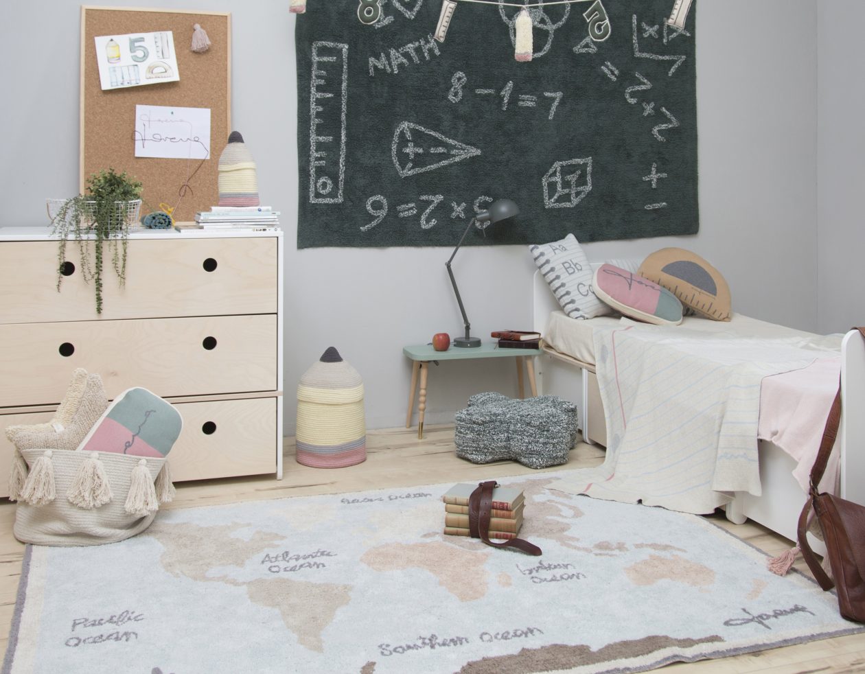 Washable Rug Vintage Map - Bubbleeboo