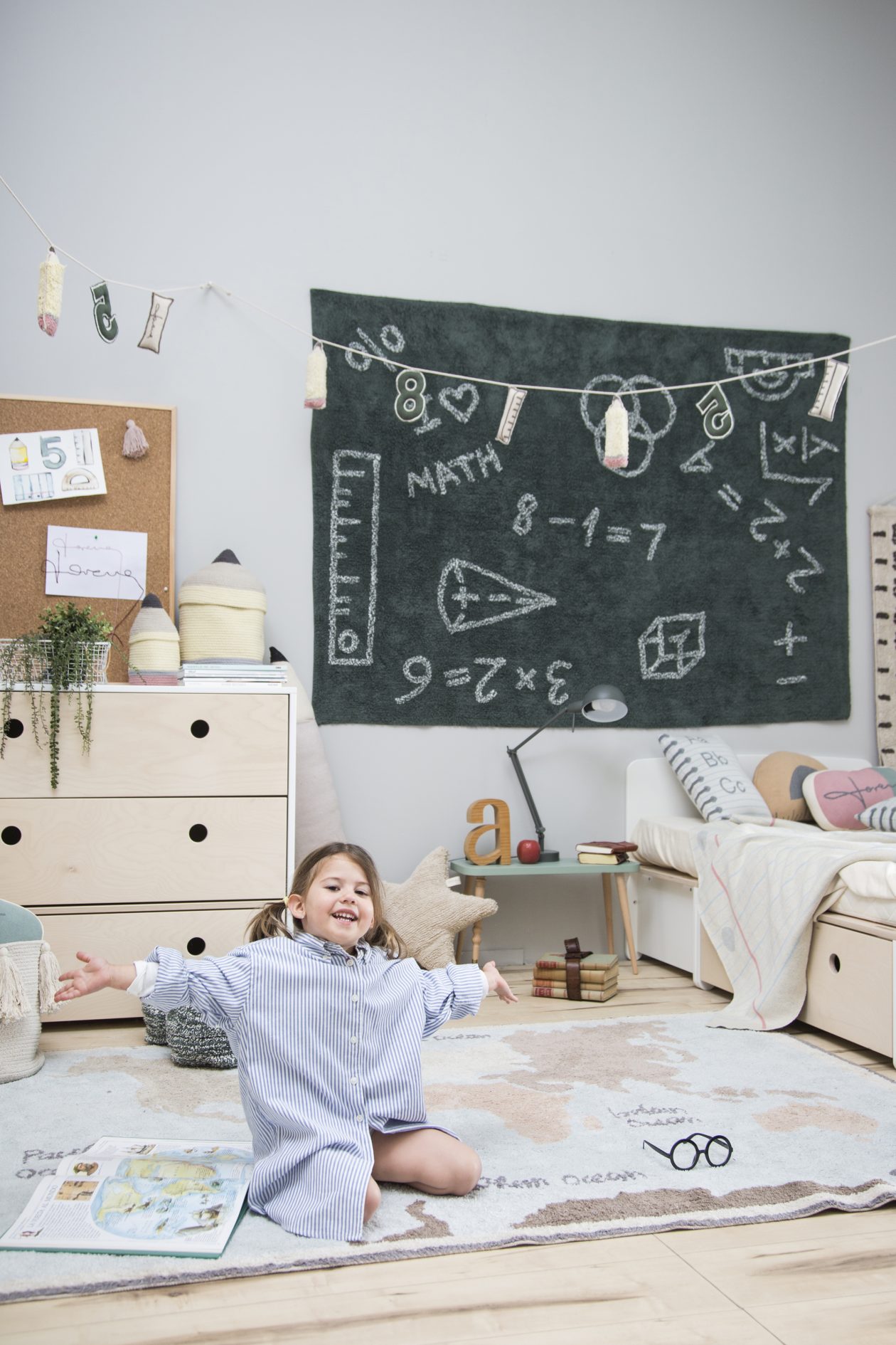 Washable Rug Vintage Map - Bubbleeboo