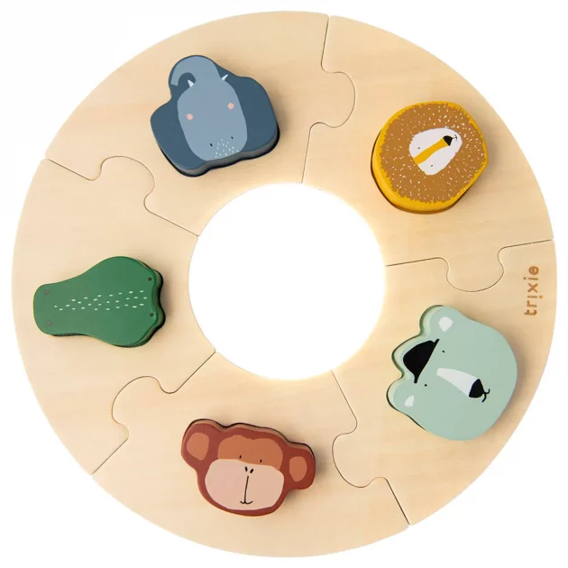 Wooden round Puzzle - Bubbleeboo