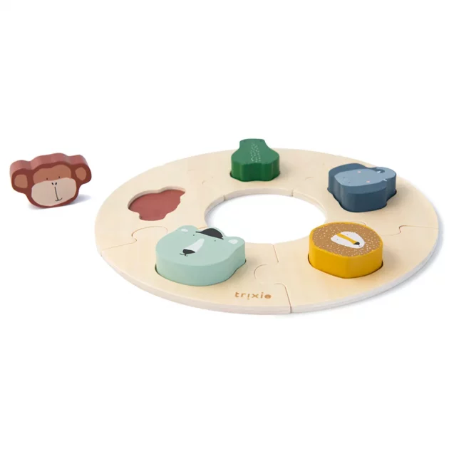 Wooden round Puzzle - Bubbleeboo