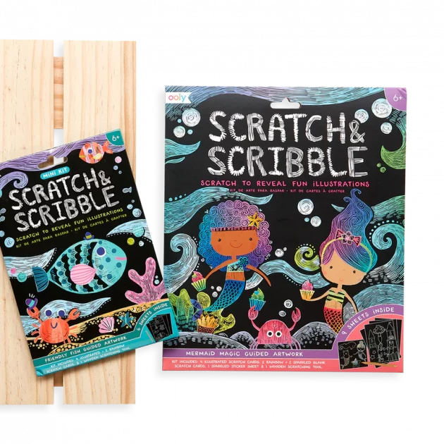 Mini Scratch & Scribble Art Kit: Friendly Fish - Bubbleeboo